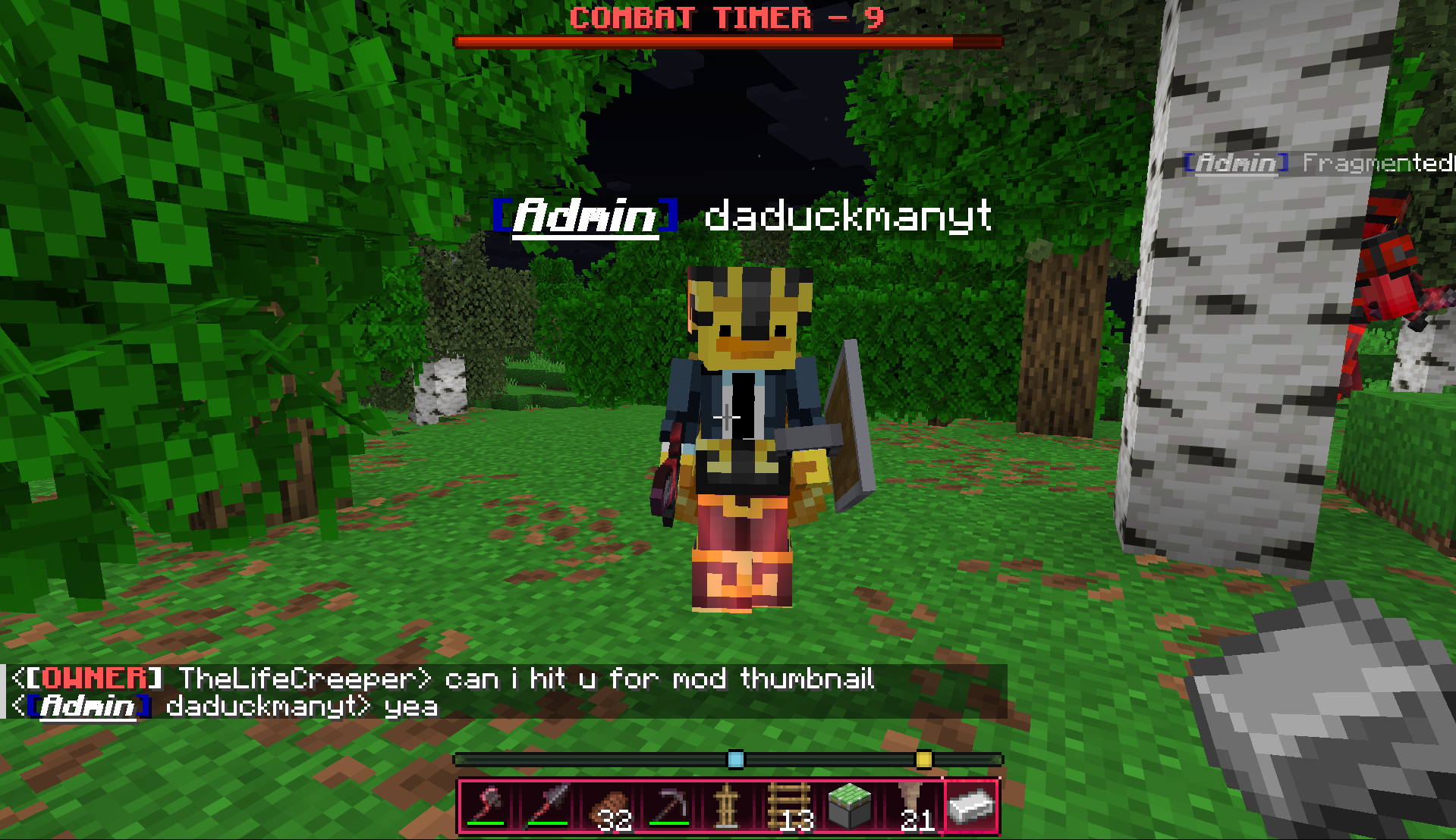 No More Combat Logging — SkinMC