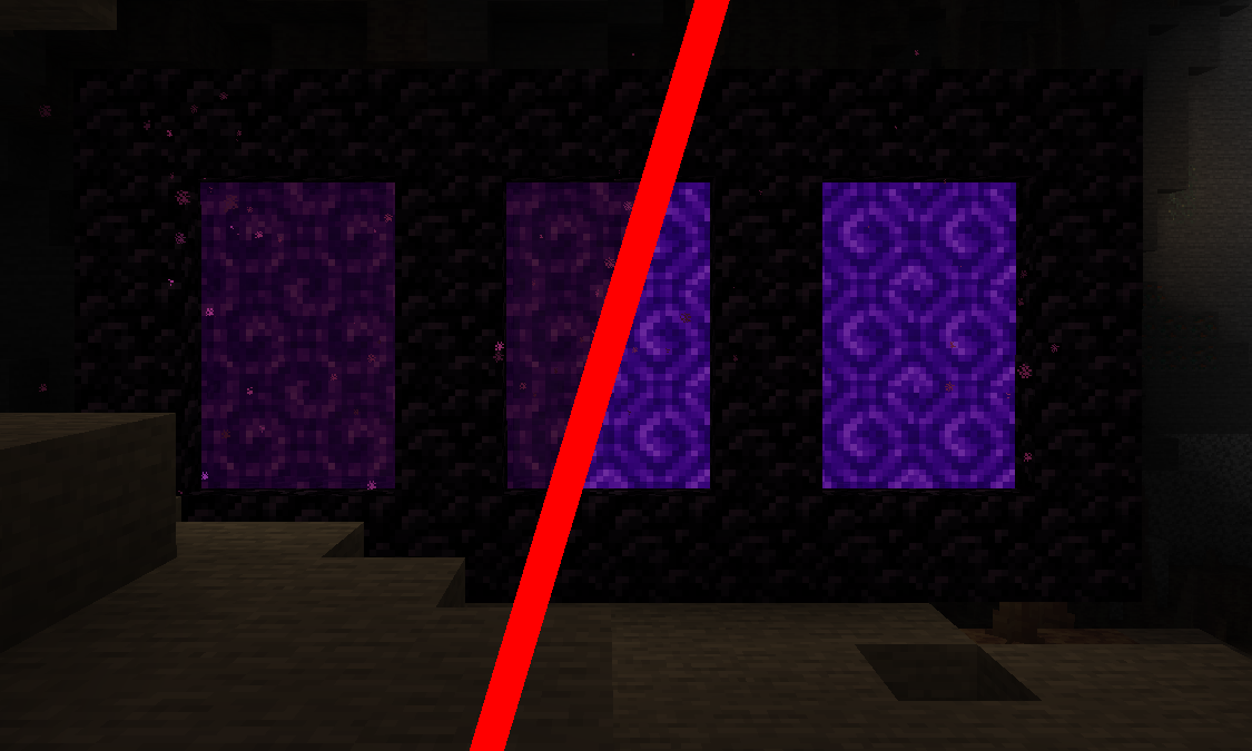 Emissive Nether Portals Minecraft Texture Pack
