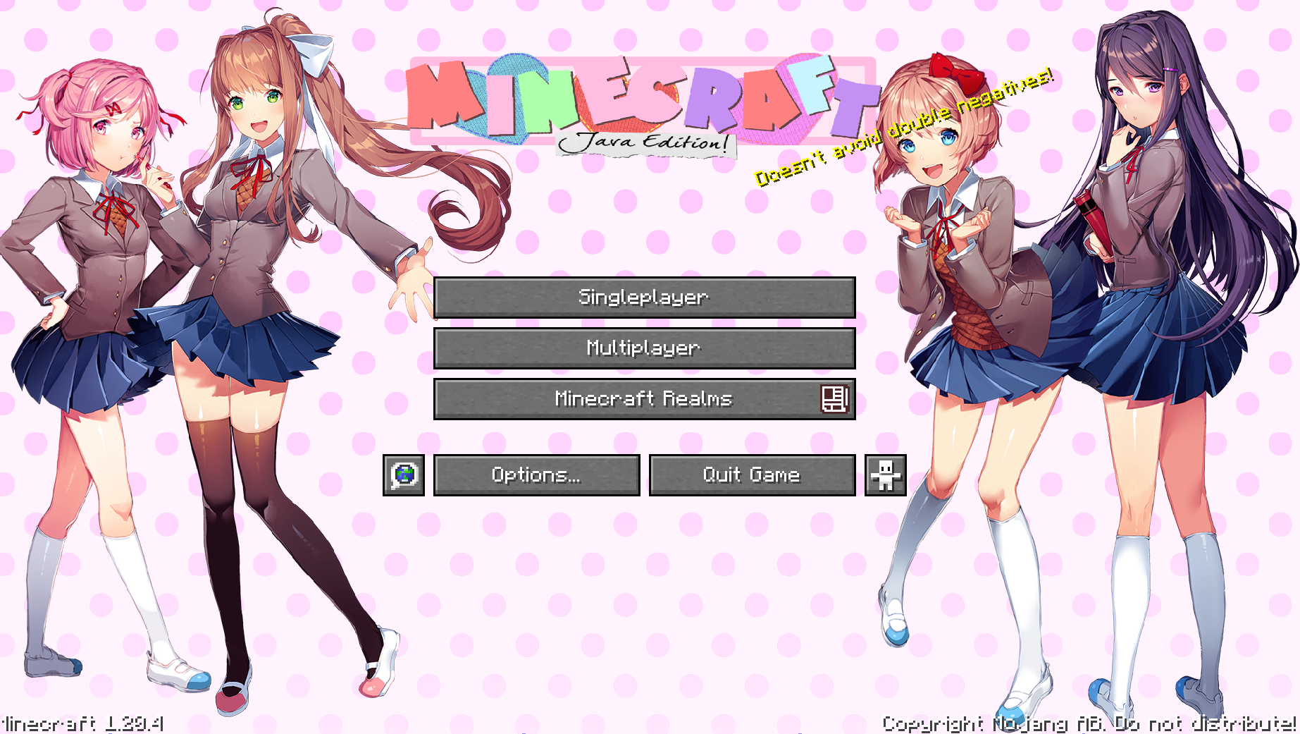 DDLC TItle Screen - Minecraft Resource Pack
