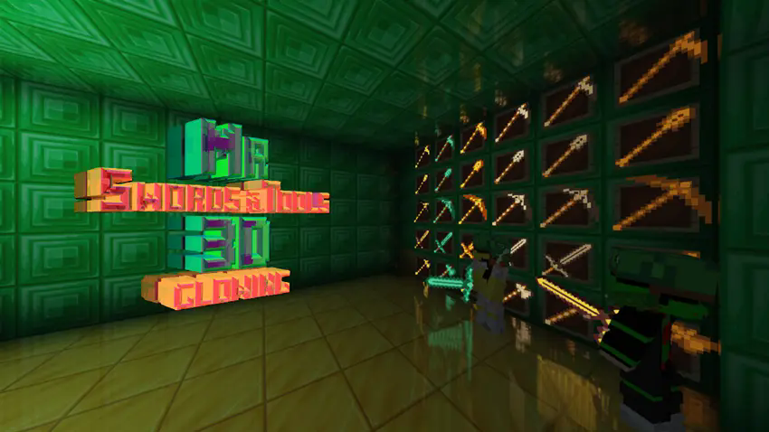 MrSwords & Tools 3D Vanilla Glowing - Minecraft Resource Pack