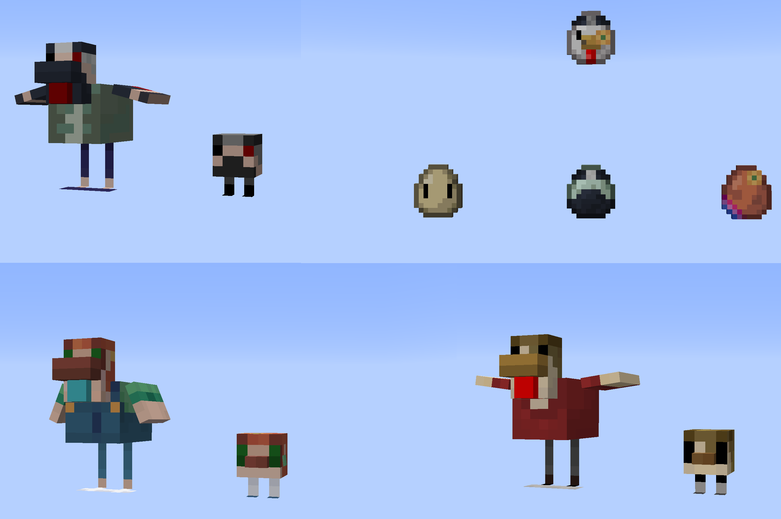 Ethoslab, Grian and Geminitay Chickens - Minecraft Resource Pack