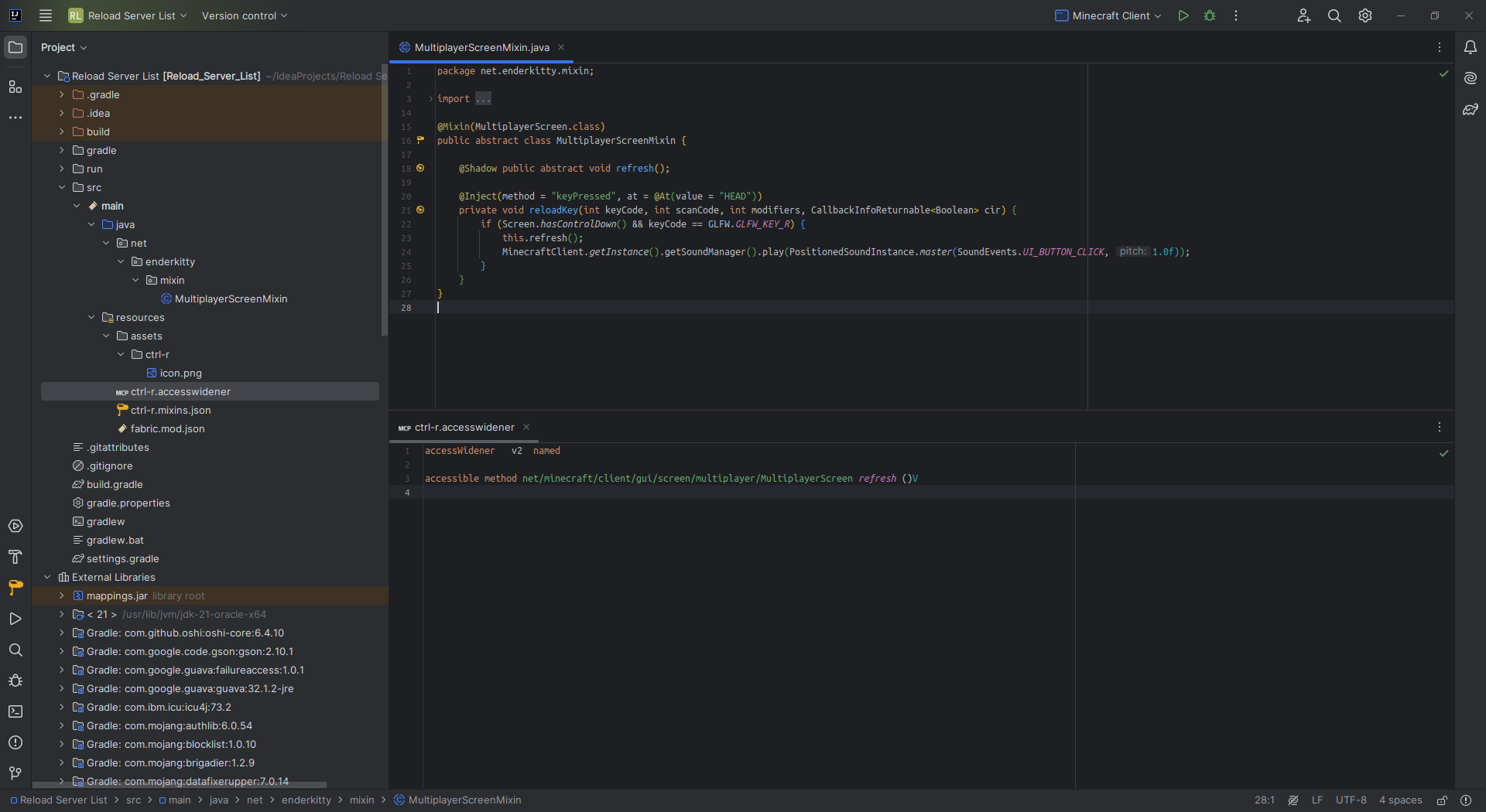 Reload Server List - Gallery