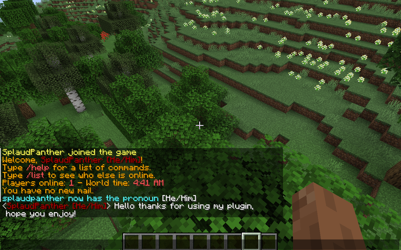 Simple User Pronouns Minecraft Plugin